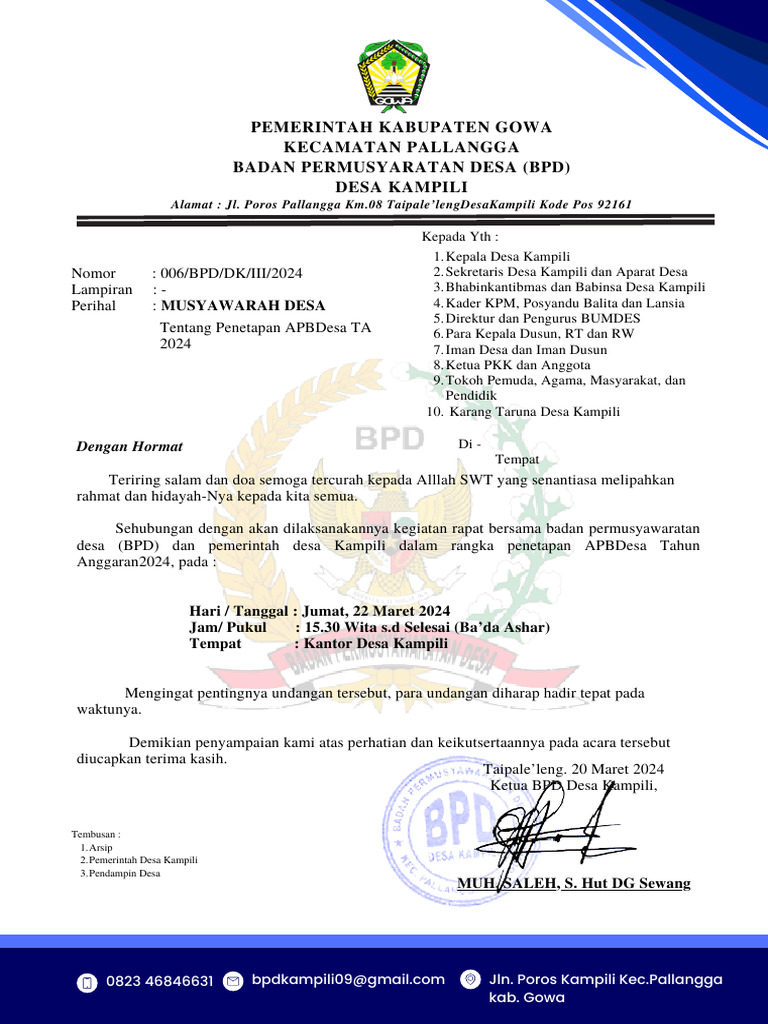 BANK UNDANGAN BPD DESA KAMPILi | PDF