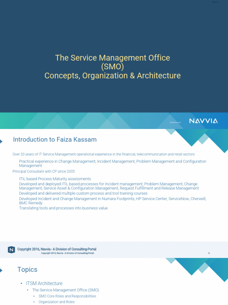 SMO Service Management Office - Slides | Download Free PDF | Governance ...