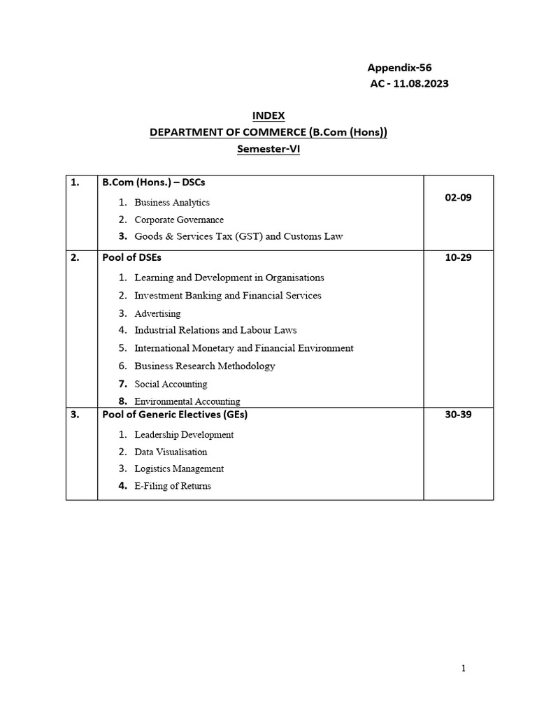 B.Com (Hons) Course Overview | PDF | Research Design | Data Analysis