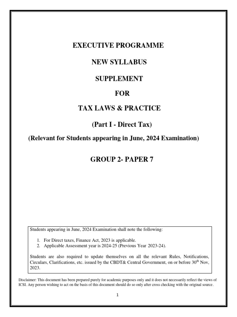Tax Laws Practice New Syl Lab Us 06032024 | PDF