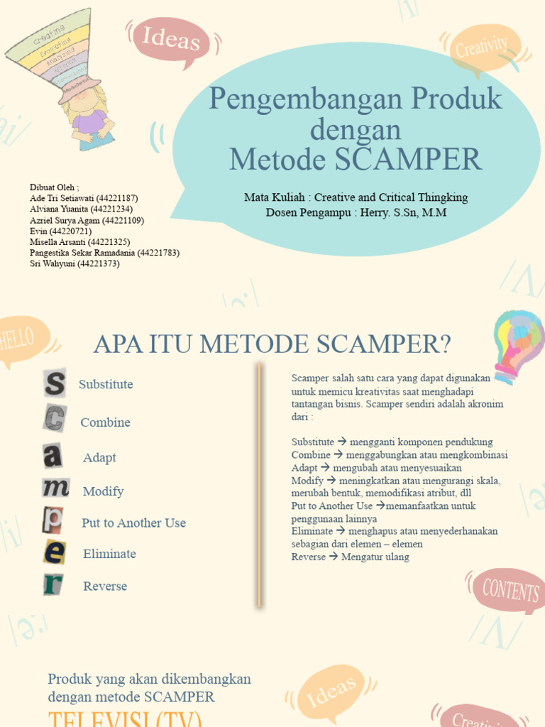 Scamper Ppt | PDF
