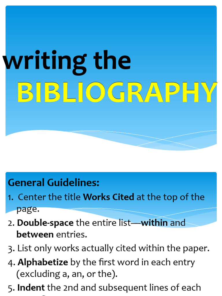 Bibliography and Citation Guide | PDF | Apa Style | Writing