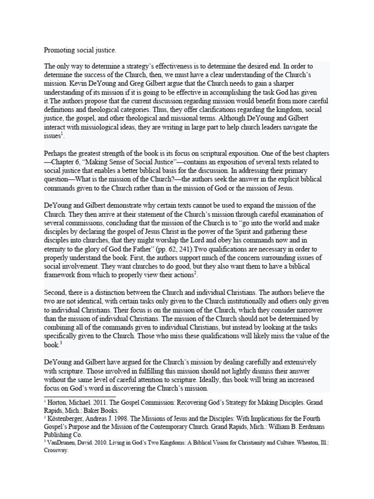 Church's Mission: Social Justice & Spirit | PDF | Catholic Church ...
