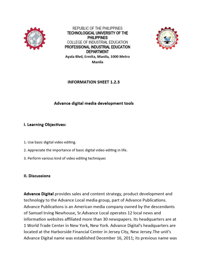 Information Sheet 1.2.3 - Documentation | Download Free PDF | Media (Communication) | Social Media