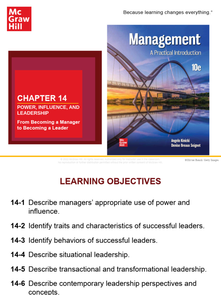 Kini 10e c14 Final | PDF | Leadership | Transformational Leadership