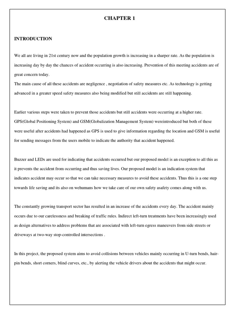 U Turn Accident Prevention System | Download Free PDF | Infrared ...