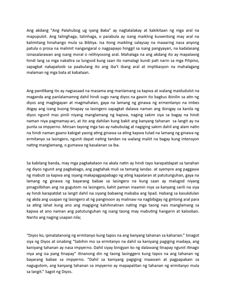 parabula final | PDF