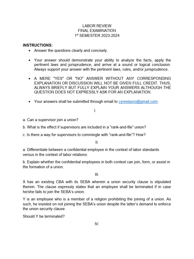 Labor Review Finals | PDF | Employment | Strike Action