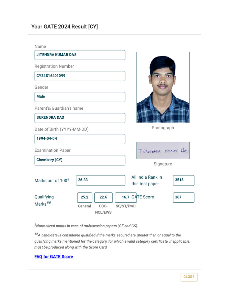 My Gate Score | PDF