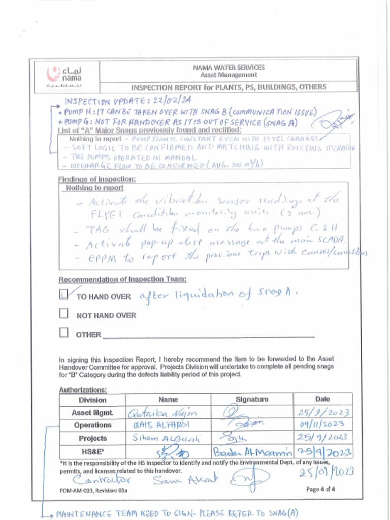 Inspection-Report-MPS2 Pumps | PDF