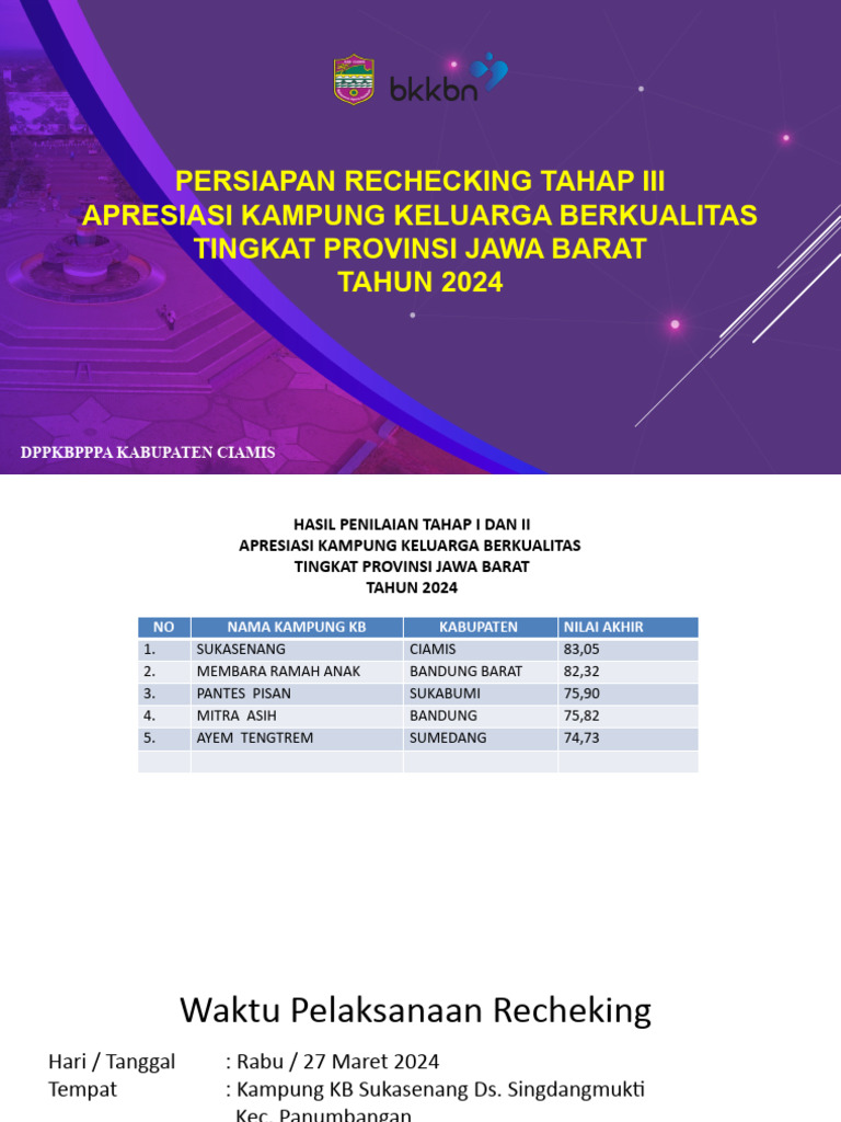 HASIL PENILAIAN KAMPUNG KB-2024 Fix | PDF