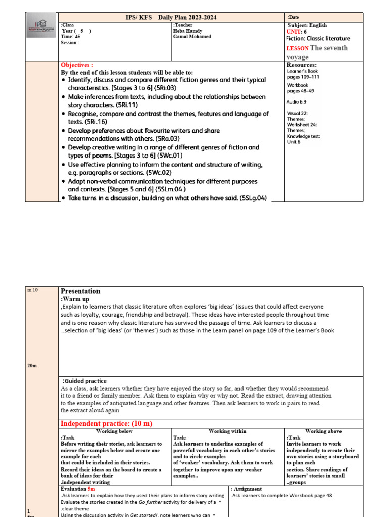 Lesson Plan 2-2 | Download Free PDF | Learning | Pedagogy