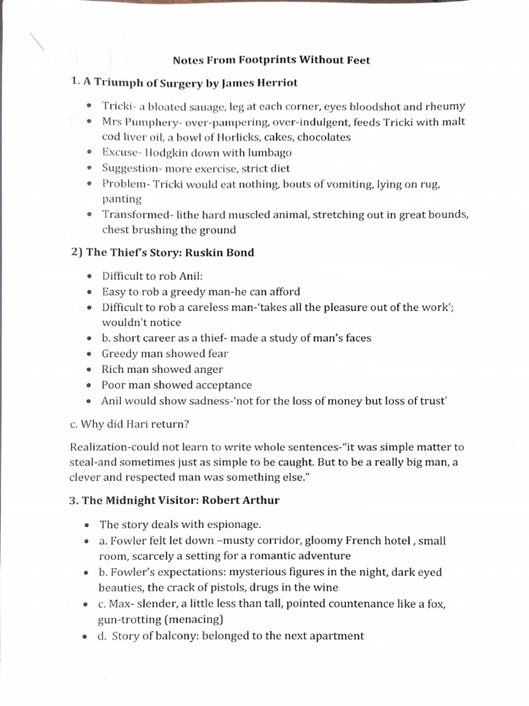 Notes From Footprints Without Feet | PDF