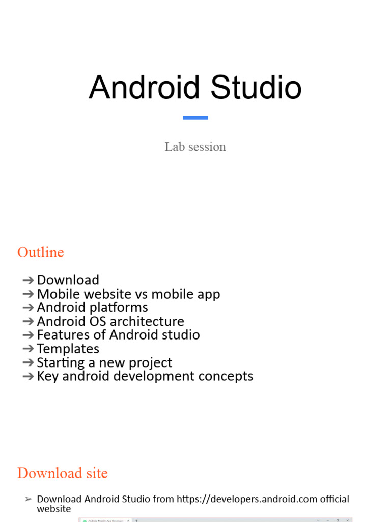 Android Studio Lab1 | PDF | Android (Operating System) | Application Software