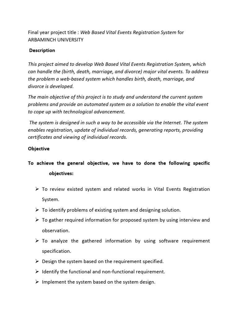 Final Year Project | PDF