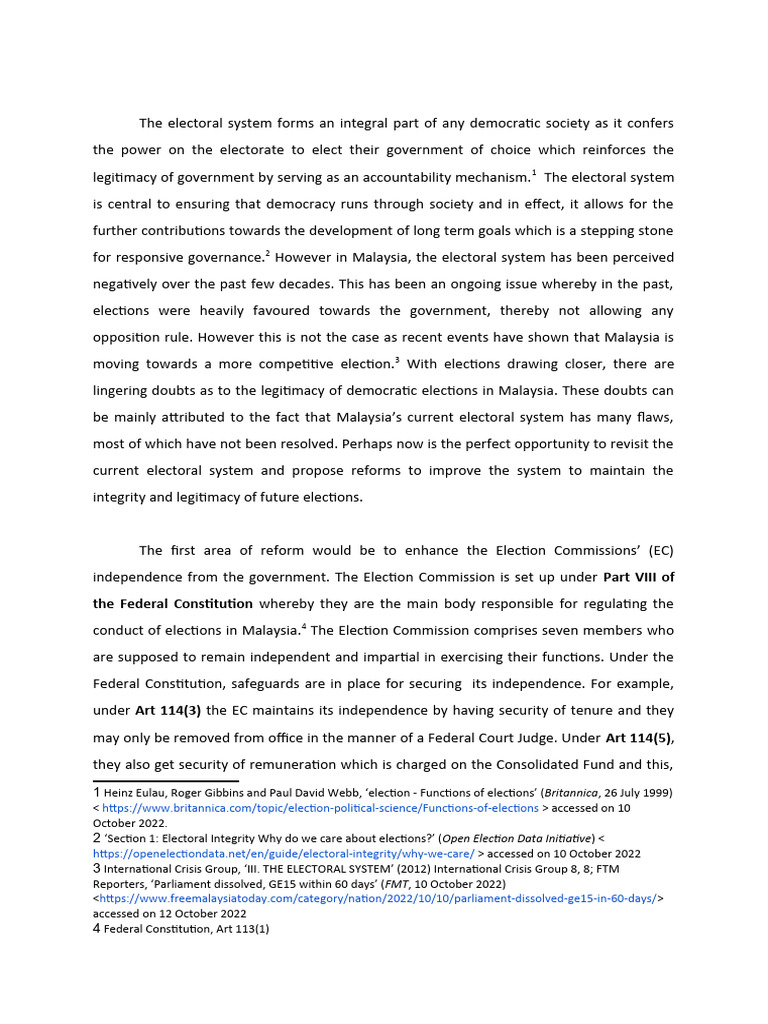 Consti Assignment 2 | PDF | Voting | Electoral District