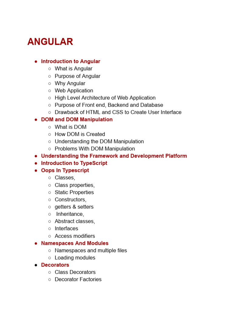 Angular Pdf Class Computer Programming Document Object Model