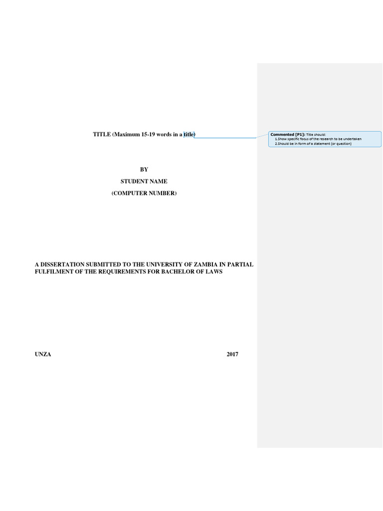 Sample Draft Dissertation 2018 | PDF