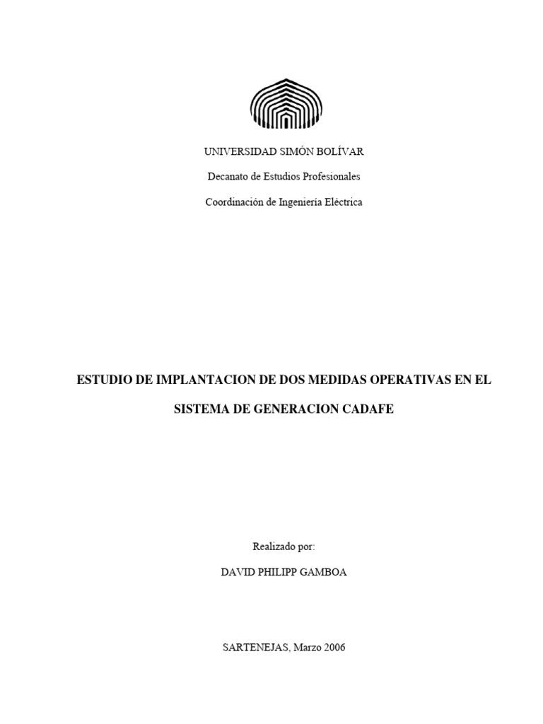 Estudio de Implantacion de Dos Medidas Operativas en El Sistema de ...