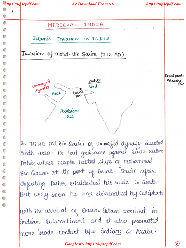 Vision IAS Medieval History Notes PDF | PDF