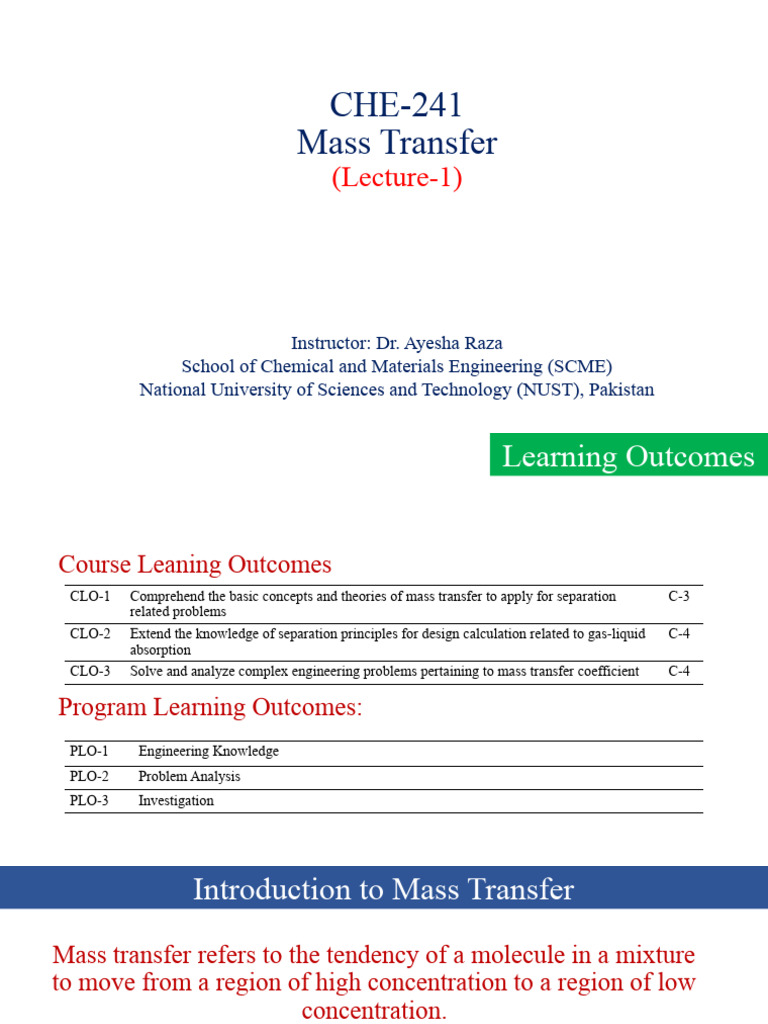 Mass Transfer Basics for Engineers | PDF | Diffusion | Convection