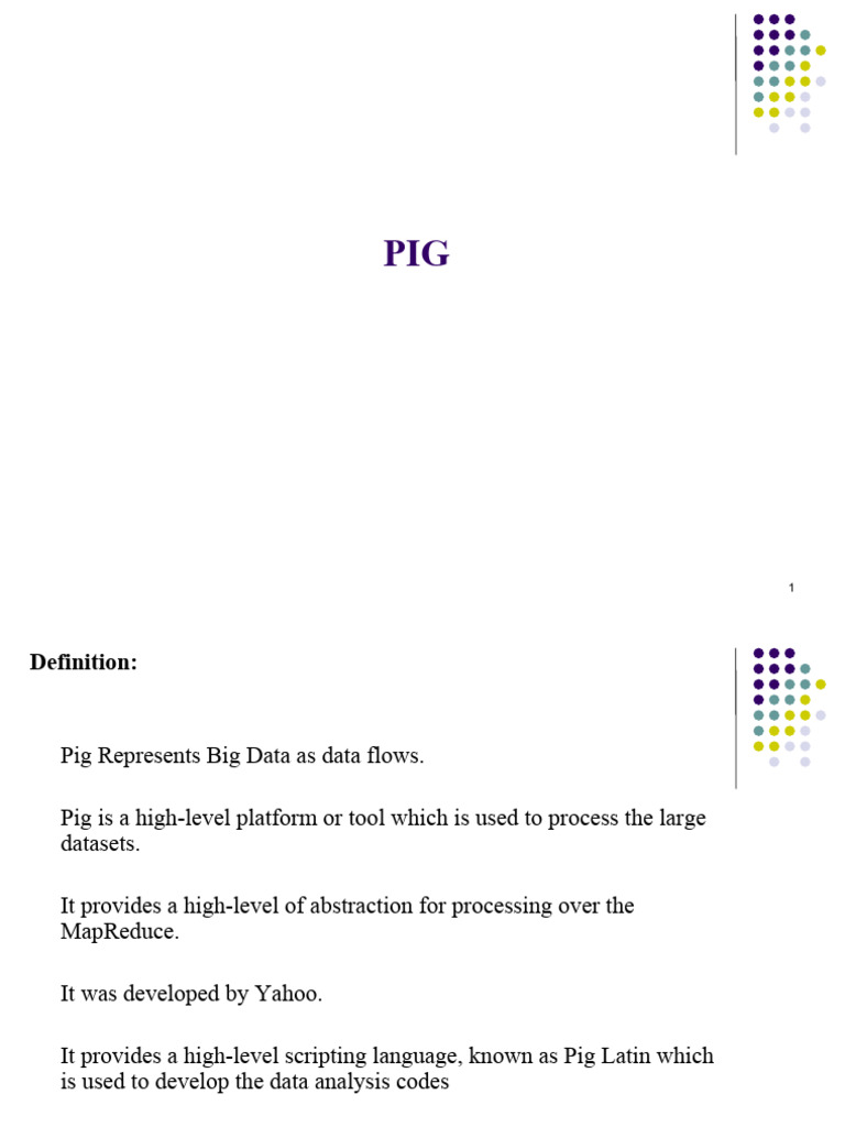 Pig | PDF | Map Reduce | Apache Hadoop