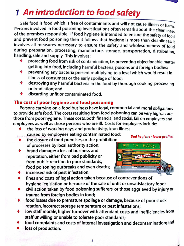 Food Safety Level-3, First 2 Chapters | PDF