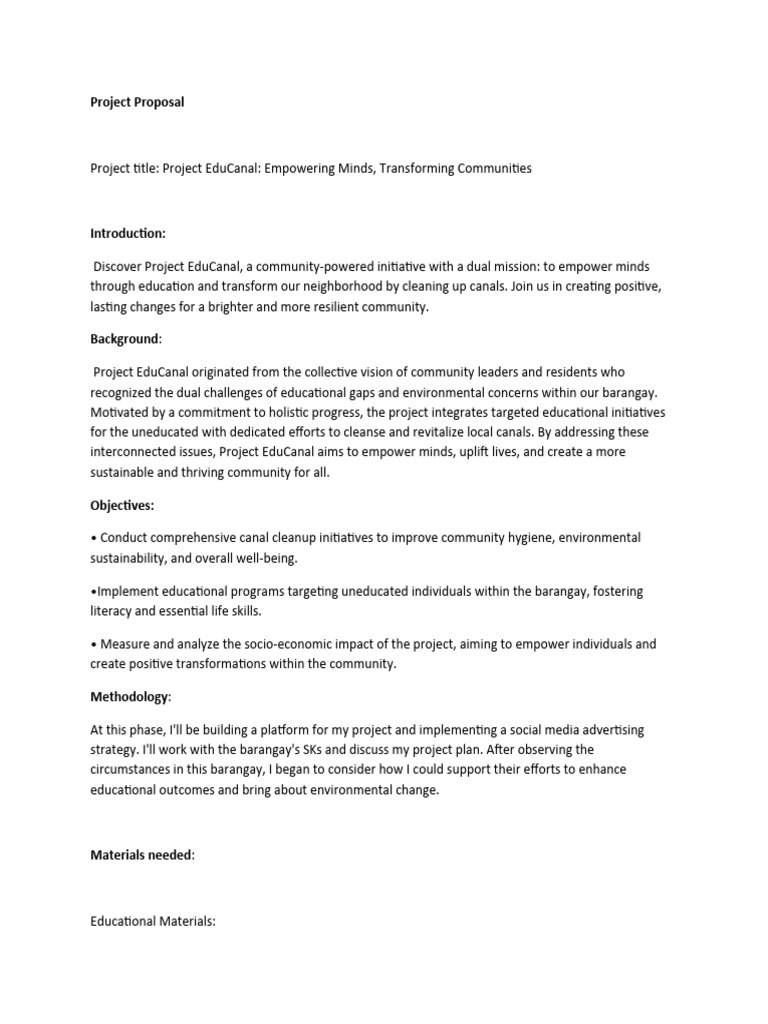 Project Proposa WPS Office | PDF