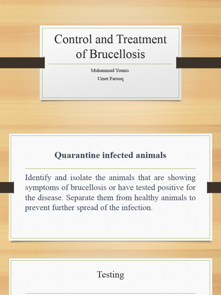 Control and Treatment of Brucella | PDF | Medical Specialties | Causes Of Death
