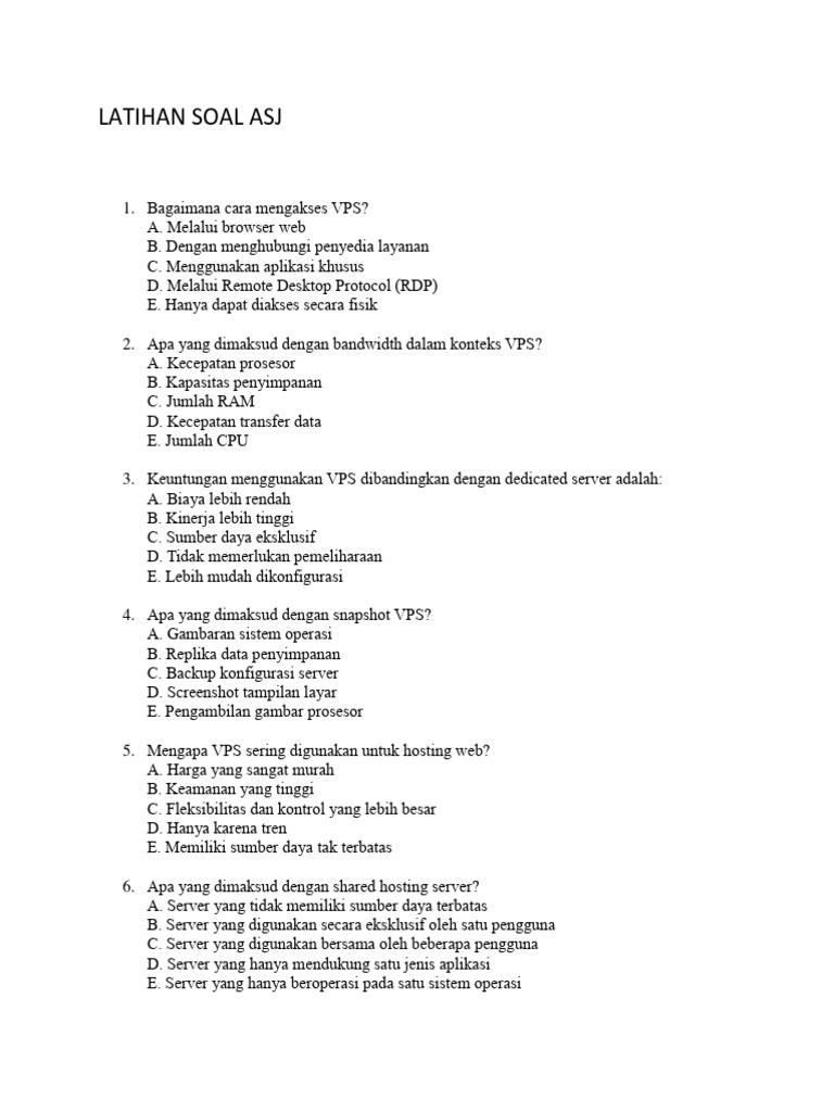 Latihan Soal Asj Acak | PDF