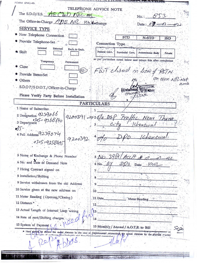 FWT Khanewal Closing | PDF