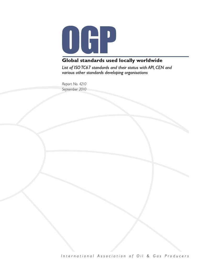 OGP 4210 - Global Standards Used Locally Worldwide | PDF | Persian Gulf ...