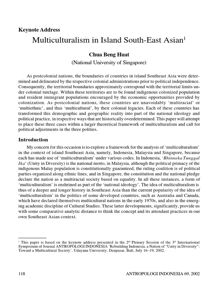 Multiculturalism in SE Asia 2002 | PDF | Multiculturalism | Malaysia