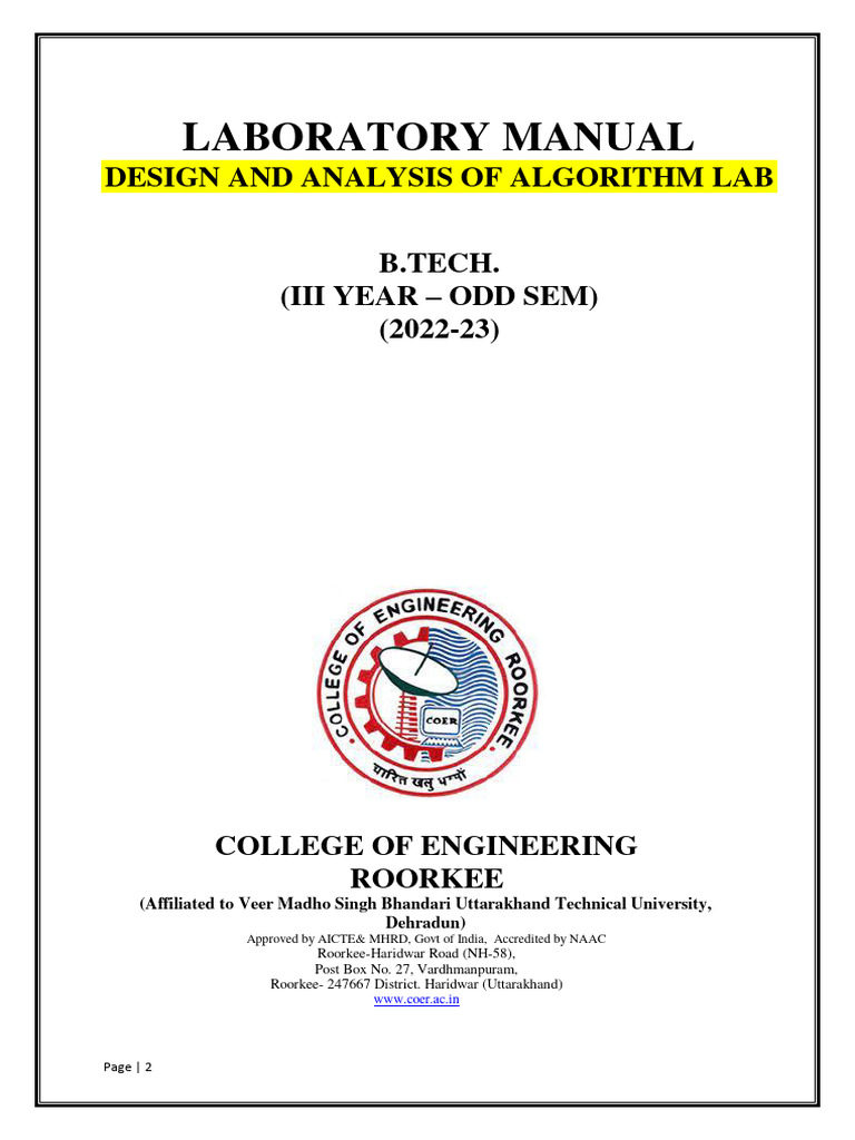 Lab Manual-3 | PDF | Theoretical Computer Science | Algorithms And Data Structures