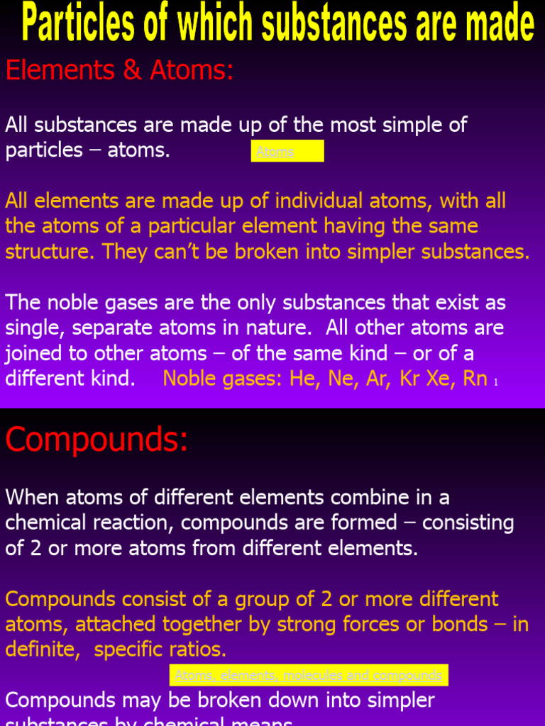 Understanding Atoms, Elements, and Compounds | PDF