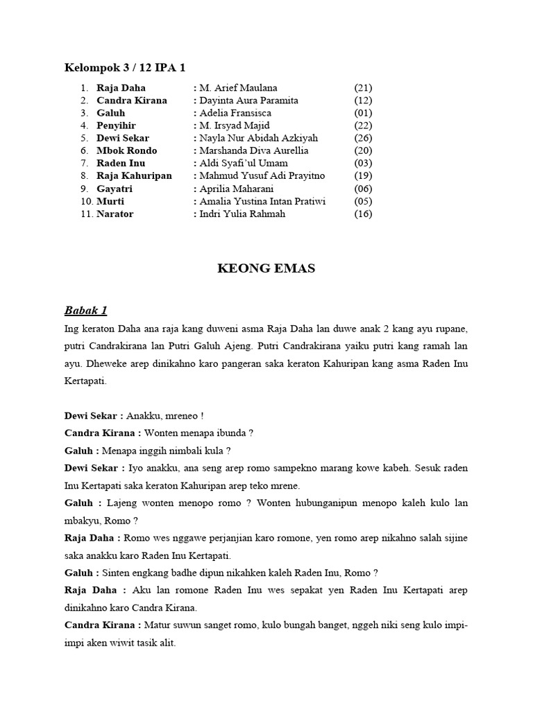 KEONG EMAS Salin | PDF