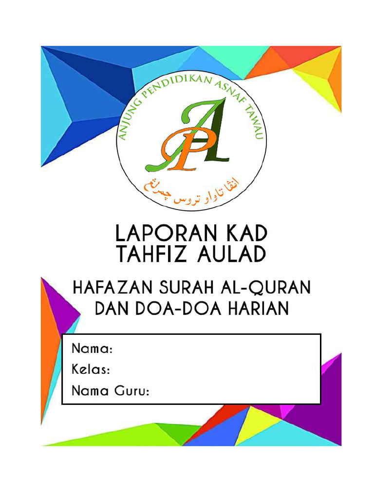 Laporan Kad Tahfiz Aulad | PDF