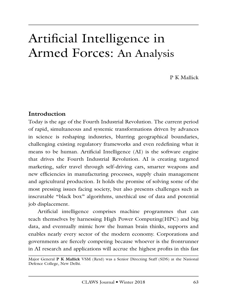 Artificial Intelligence In Armed Forces 8259b5d9 Pdf Artificial