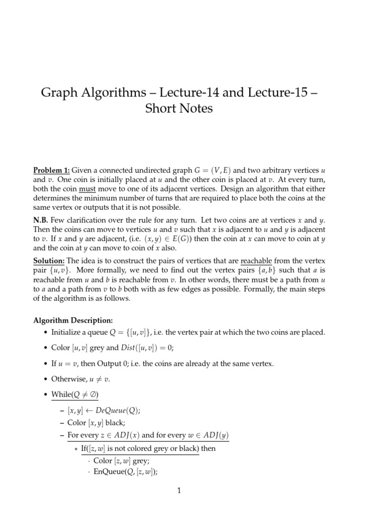 Graph Problems Pdf Vertex Graph Theory Discrete Mathematics