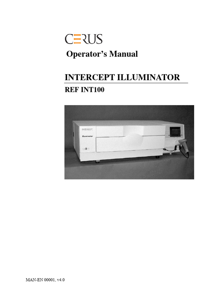 INTERCEPT Illuminator Operator Manual | PDF