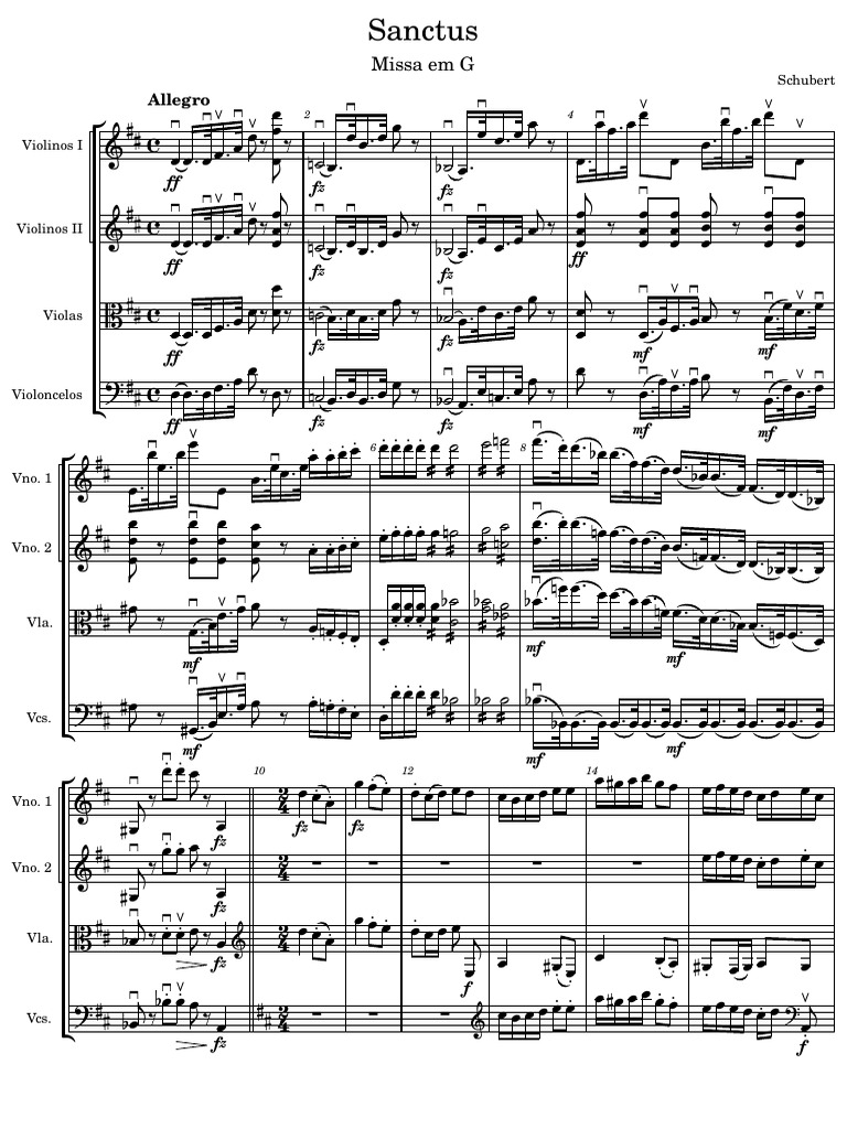 Sanctus-Partitura e Partes | PDF