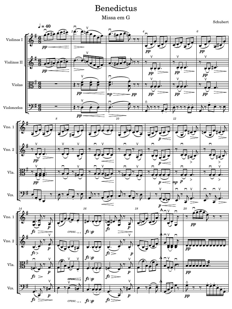 Benedictus-Partitura e Partes | PDF