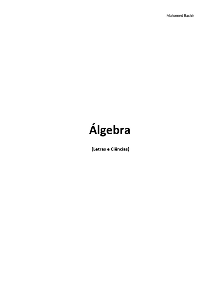 3.algebra (Letras e Ciencias) | PDF | Métodos y materiales de enseñanza
