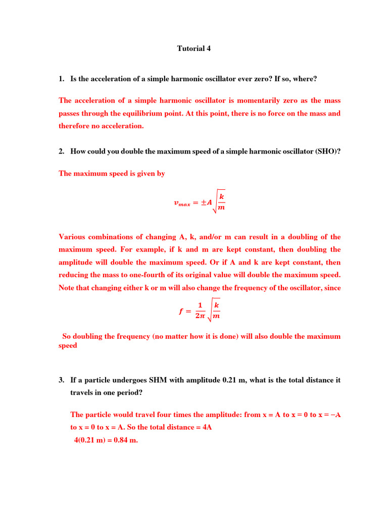 Tutorial 4_solutions_Vibrations and Waves | PDF