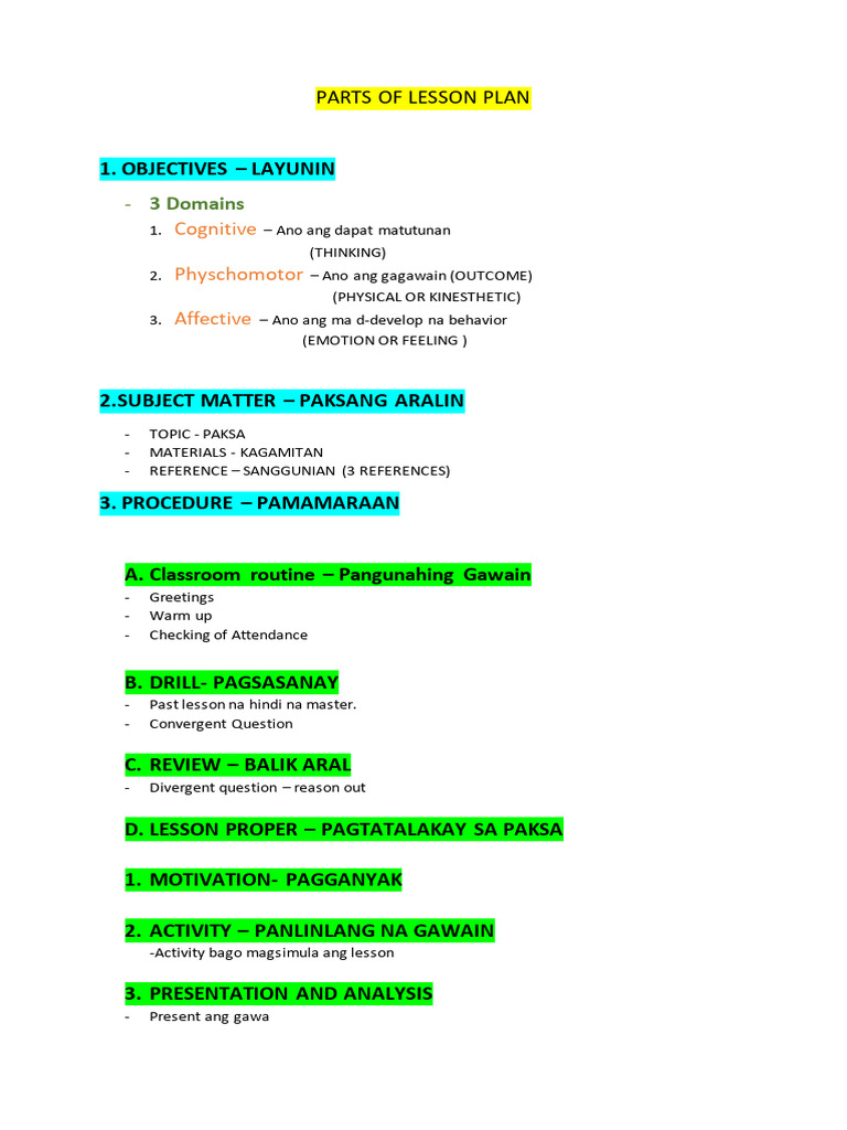 PARTS-OF-LESSON-PLAN-EME | PDF