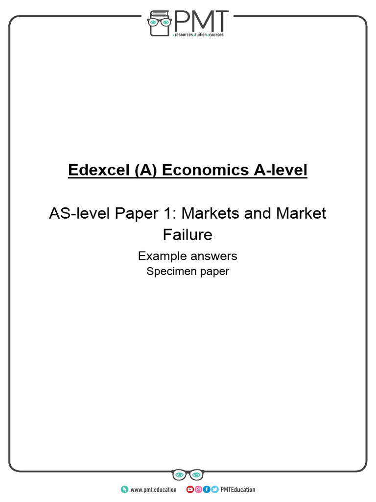 As-Level - Paper 1 Specimen | PDF | Elasticity (Economics) | Demand