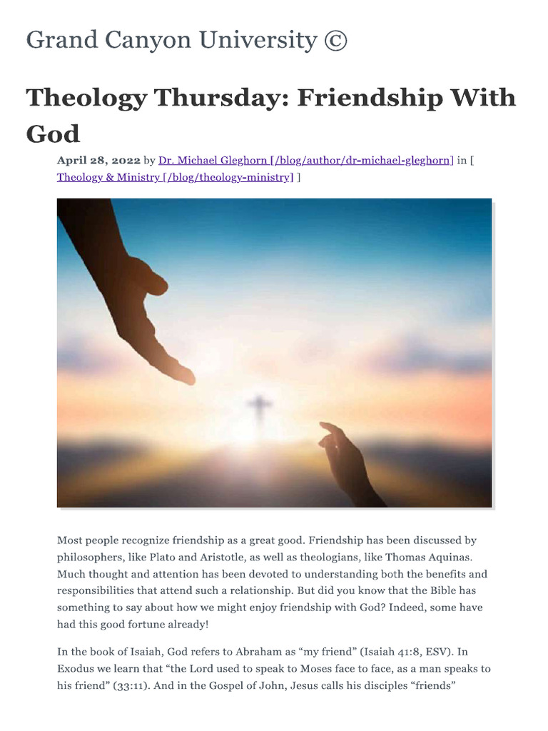Friendship With God | PDF