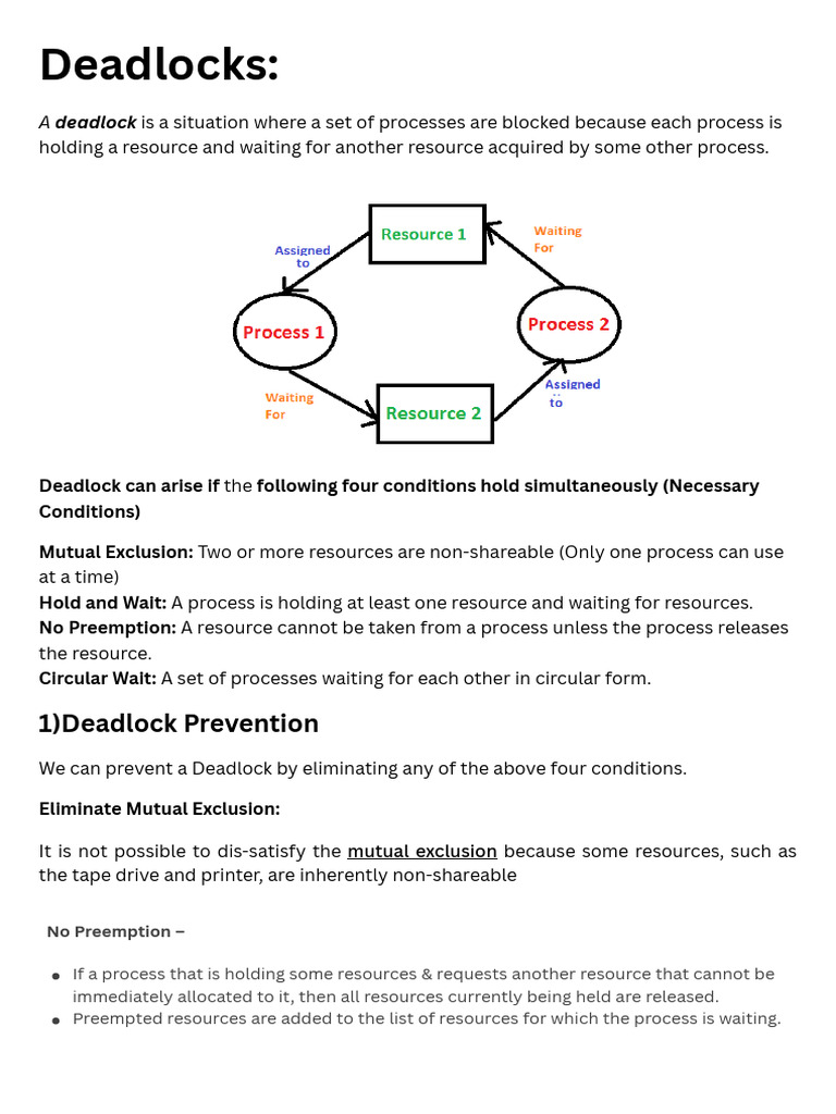Deadlocks | PDF | Computers