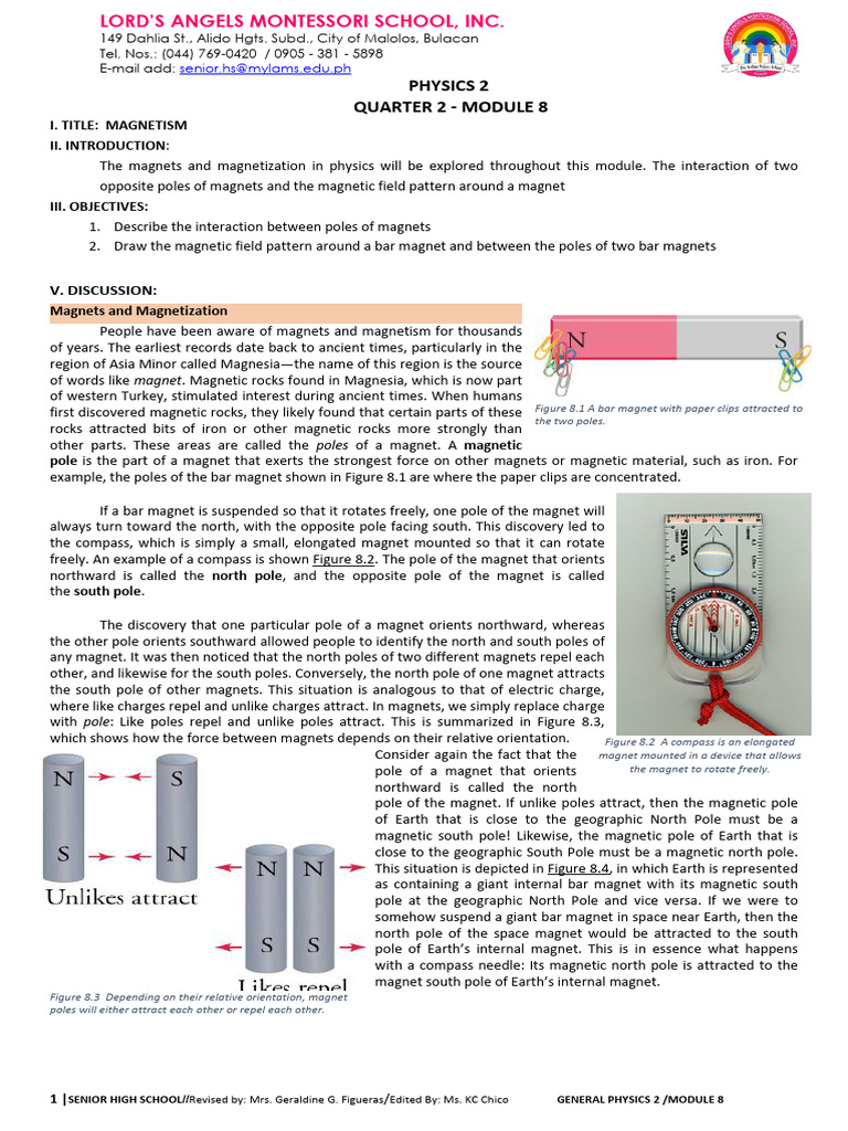 Gen Physics 2 M8 MKC | PDF | Magnetic Field | Magnet