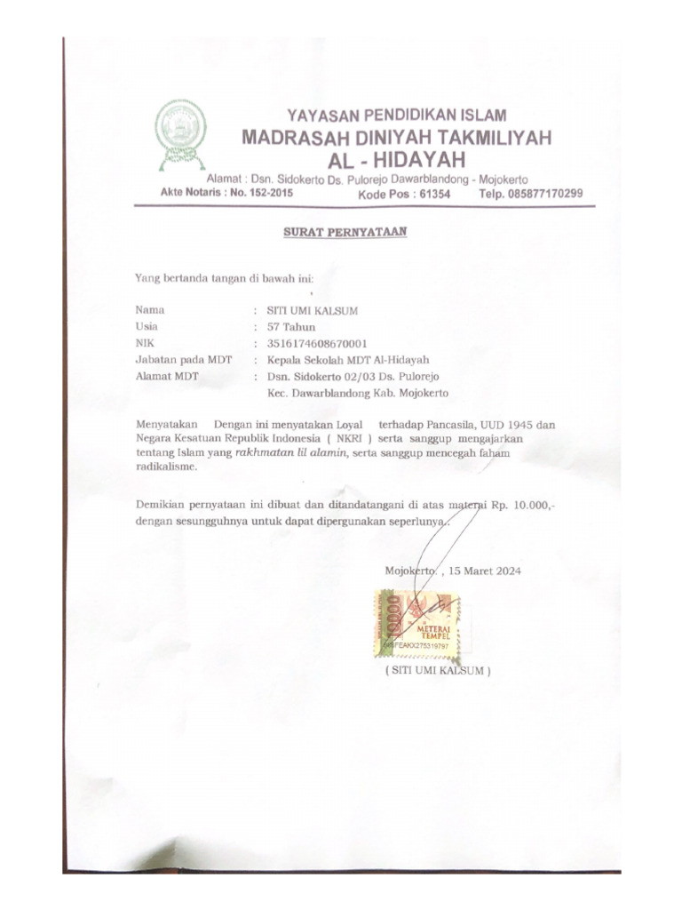 Madrasah Diniyah Takmiliyah | PDF